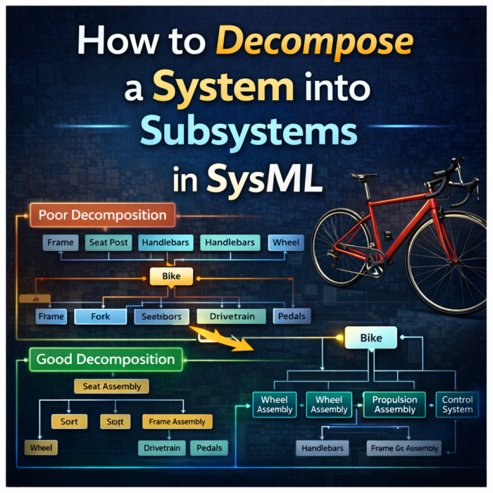 How to Decompose a System into Subsystems in SysML (Road Bike Example ...